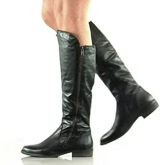 Steve Madden | Shoes | Steve Madden Shawny Black Leather Boots | Poshmark